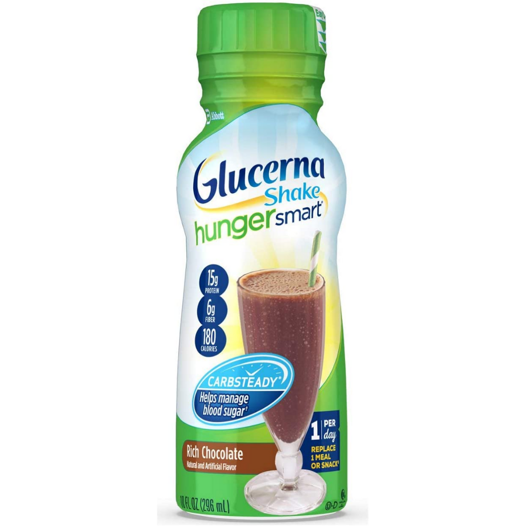 Glucerna Hunger Smart Shake, Rich Chocolate, 10 oz. (12 count) — Home ...